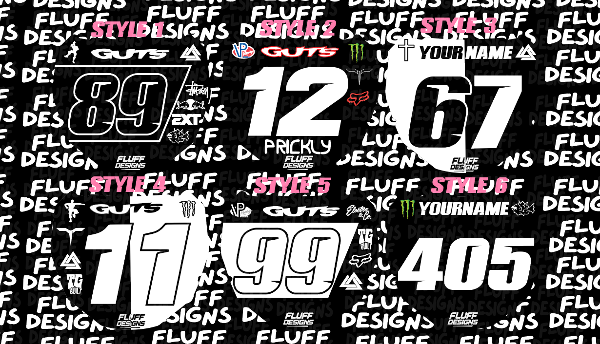 Front Plate Decals – Fluff Designs