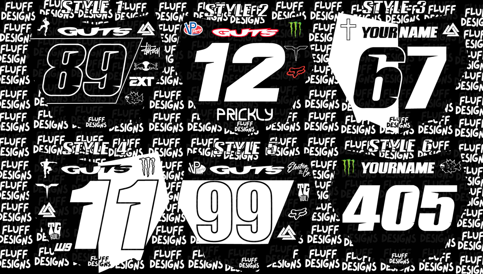 MotoCutz Number Plate Decal – Fluff Designs
